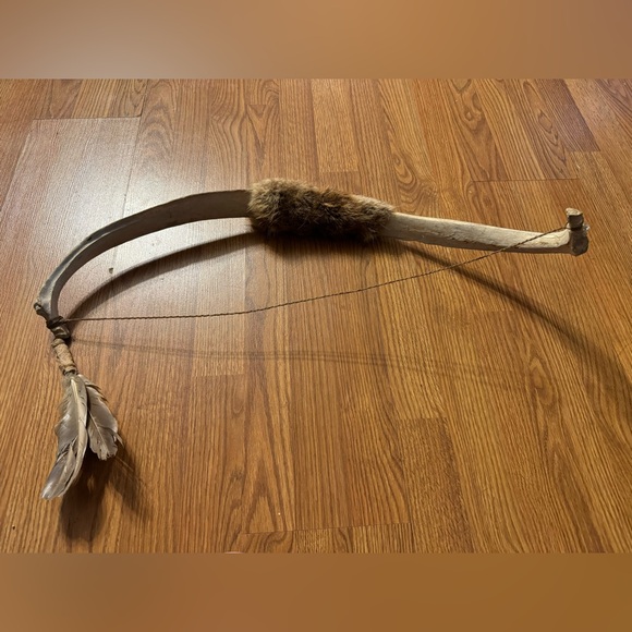 Vintage | Art | Vintage Native American Bow Wall Decor Indian Bison Rib ...